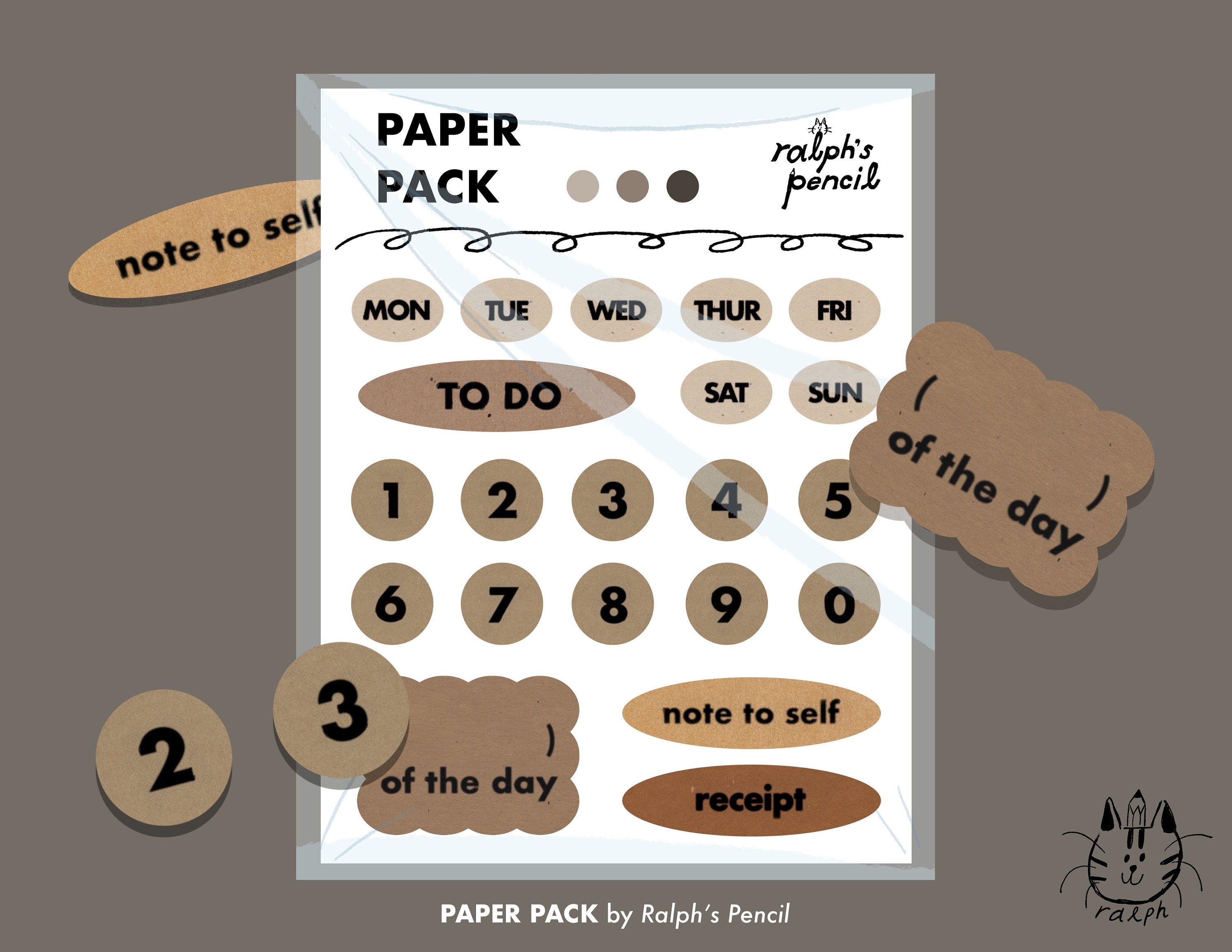 Paper Pack Digital Stickers - High-resolution Muji Style Aesthetic ...