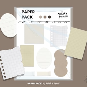 Paper Pack Digital Stickers - High-resolution Muji Style Aesthetic ...