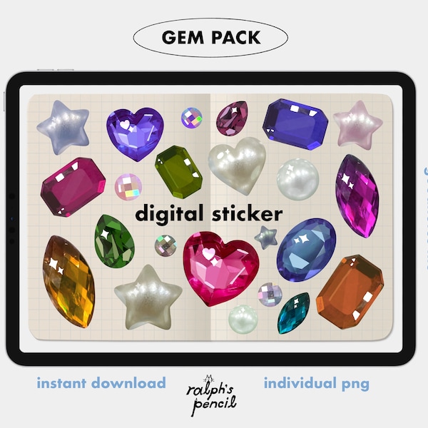 Gem Stickers Png - Etsy