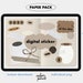 Paper Pack Digital Stickers - High-resolution Muji Style Aesthetic ...