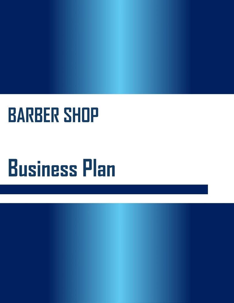 Barber Shop Business Plan Template - Etsy