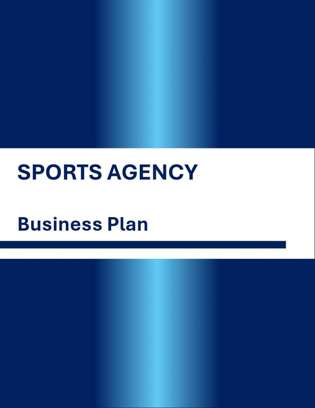 Sports Agency Business Plan Template - Etsy