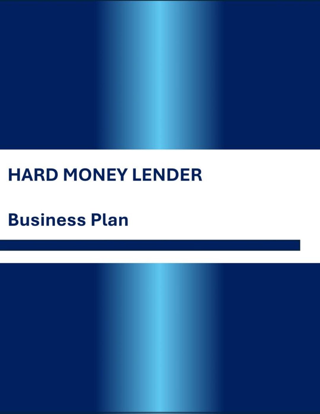 Hard Money Lender Business Plan Template - Etsy