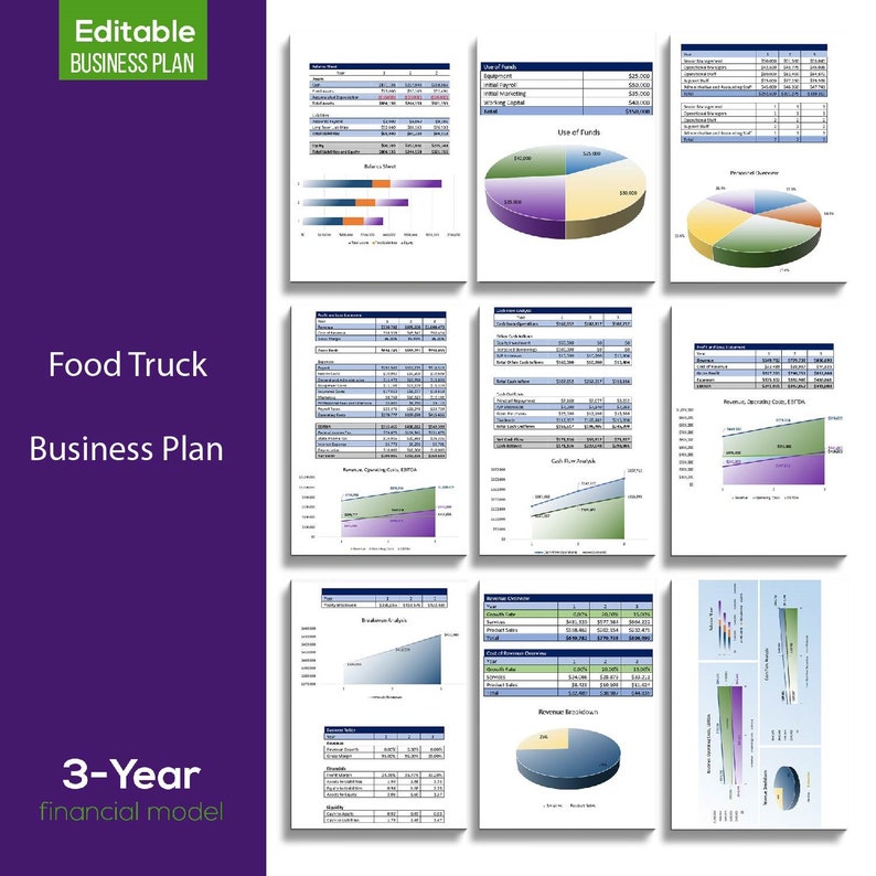 Food Truck Business Plan Template - Etsy