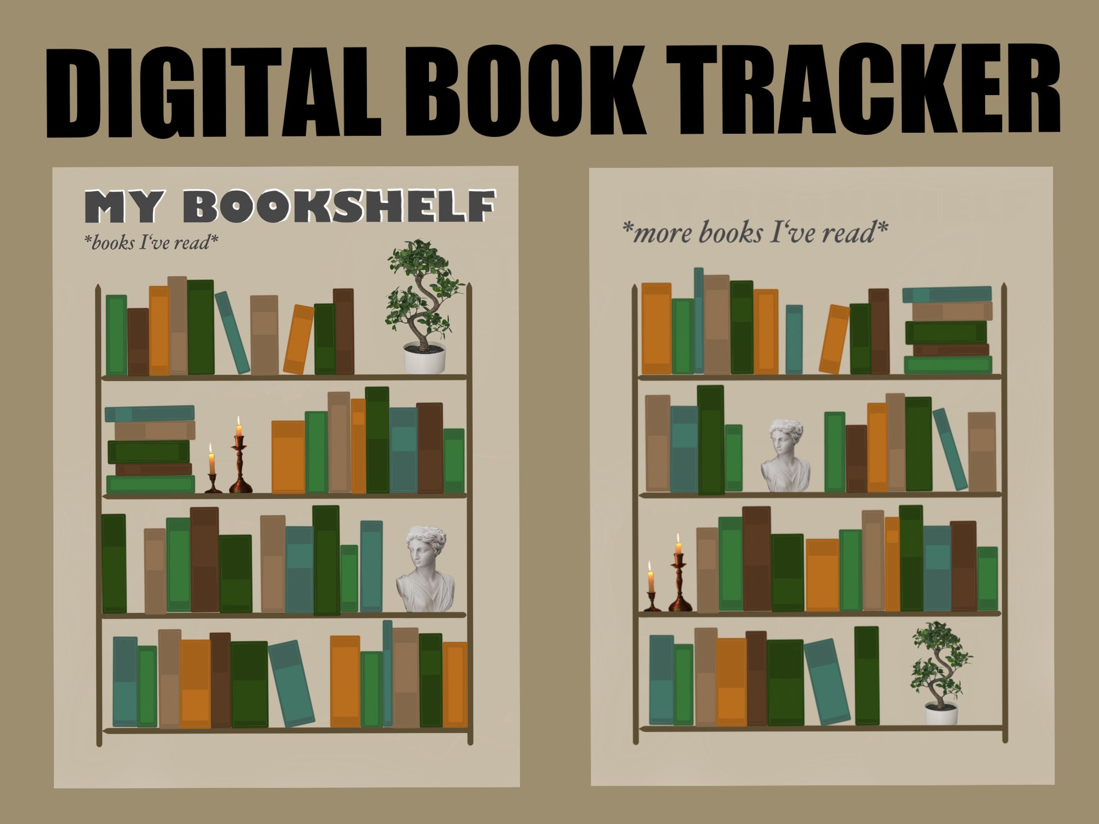 Digital Light-academia Bookshelf to Track Your Read Books Aesthetically ...