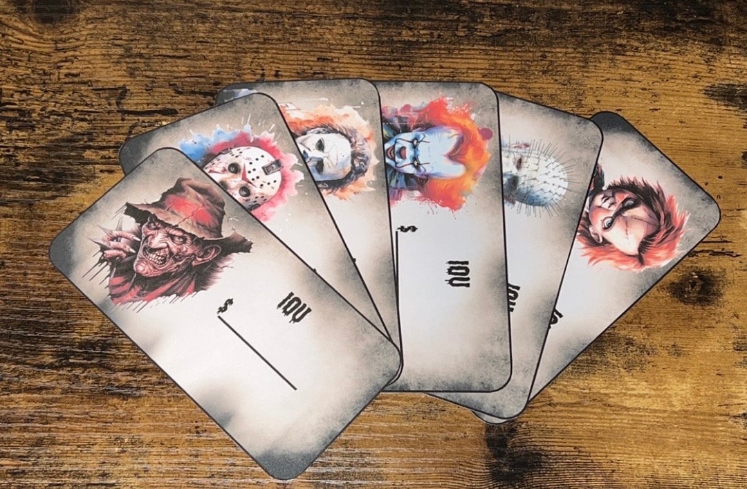 6 Horror IOU Slips! Laminated! - Etsy
