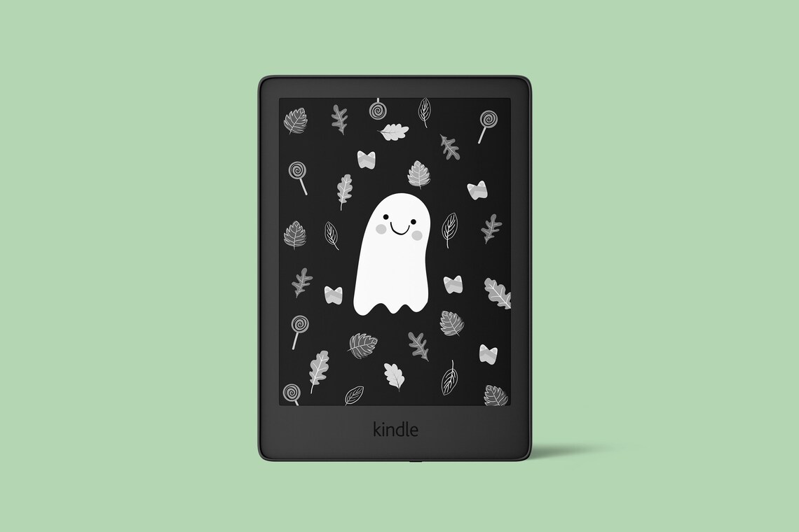 Fall Ghost - Autumn Leaves, Halloween, Kindle Lock Screen, Cottagecore ...