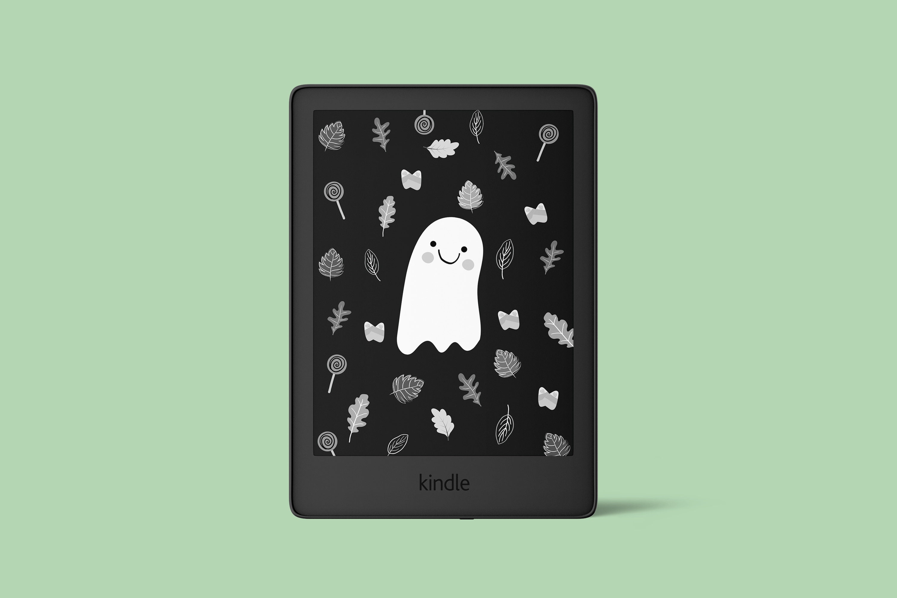 Fall Ghost - Autumn Leaves, Halloween, Kindle Lock Screen, Cottagecore ...