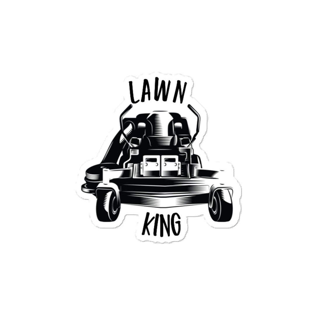 Lawn King Vinyl Sticker Mowing Landscaping Lawncare Decal - Etsy