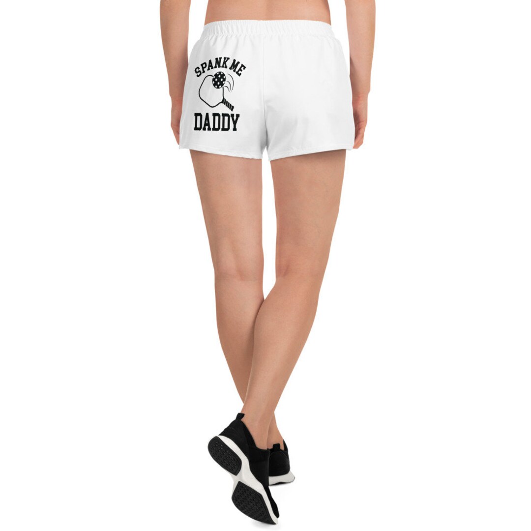 Pickleball Spank Me Daddy Womens Recycled Athletic Shorts Moisture Wicking Stretch Pockets Etsy