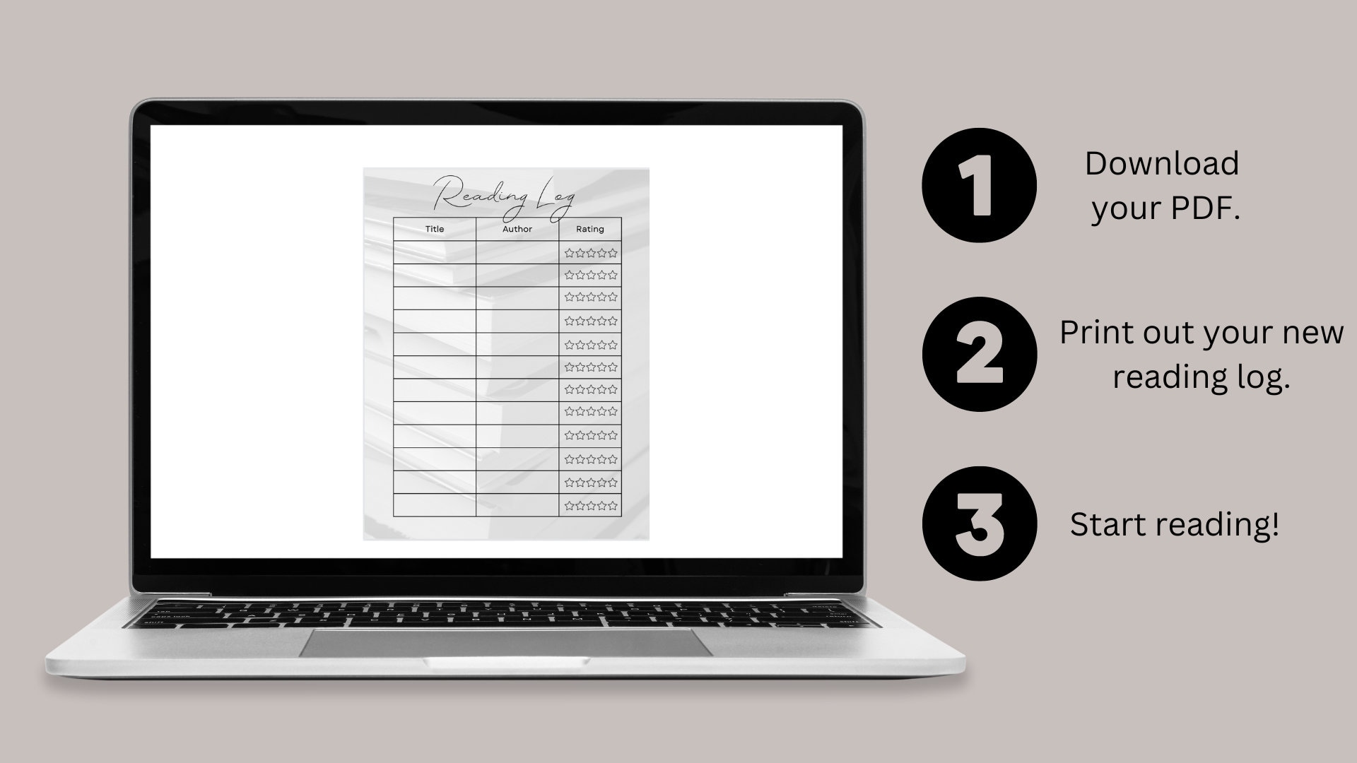 Printable Reading Log Book Tracker - Etsy