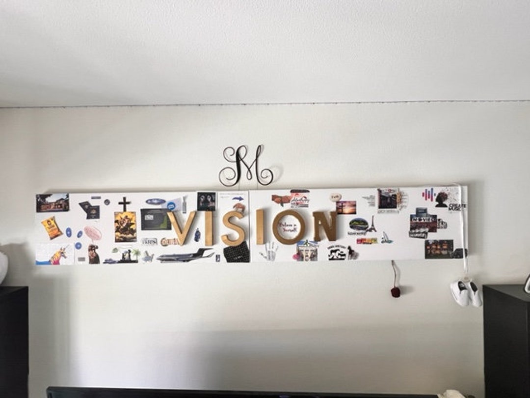 Cute Vision Board Set - for Couples / Dreamers - Wall Mounted - Build ...