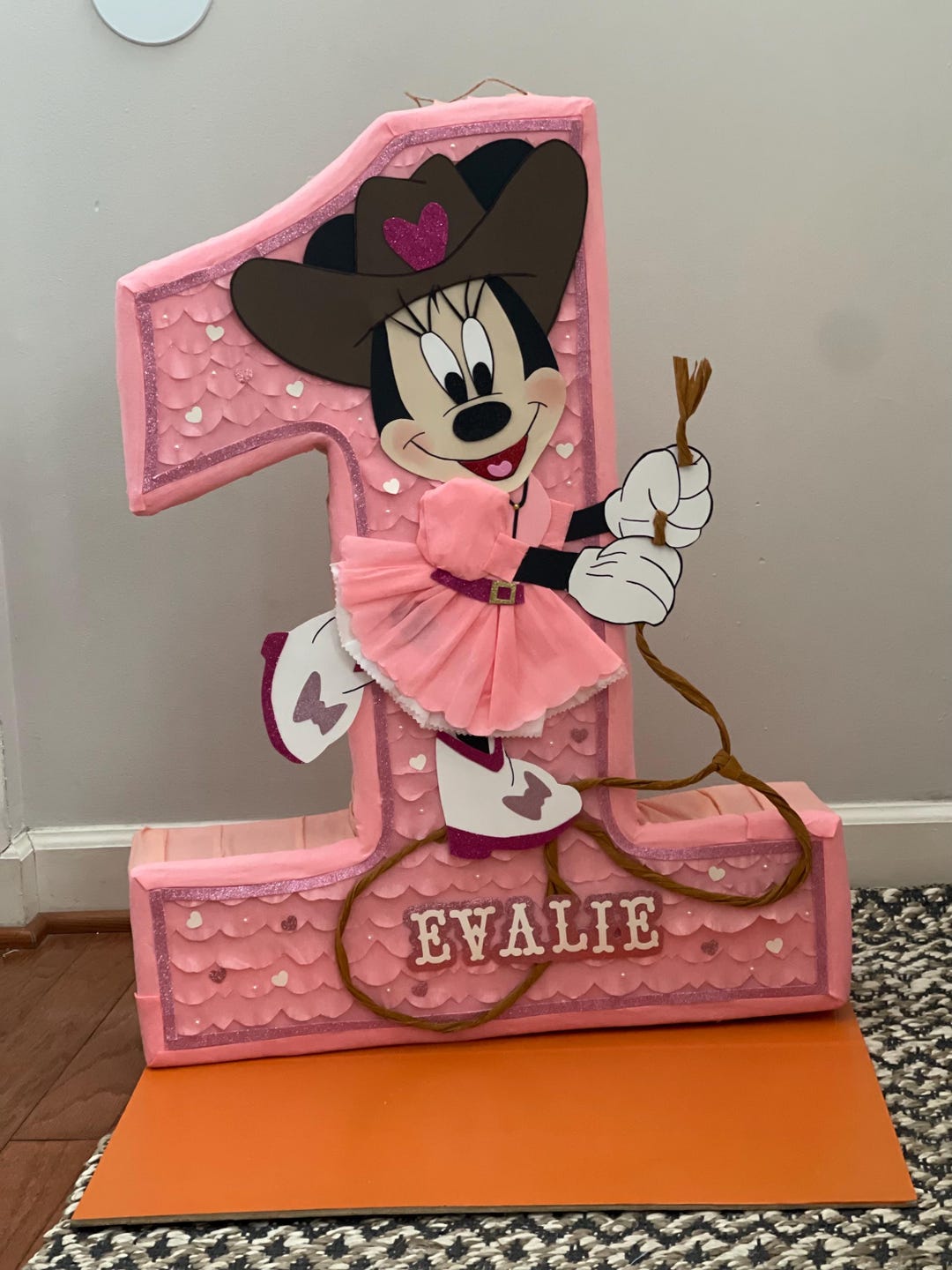 Minnie Cowgirl Number Piñata | Custom Handmade Piñata for Western ...
