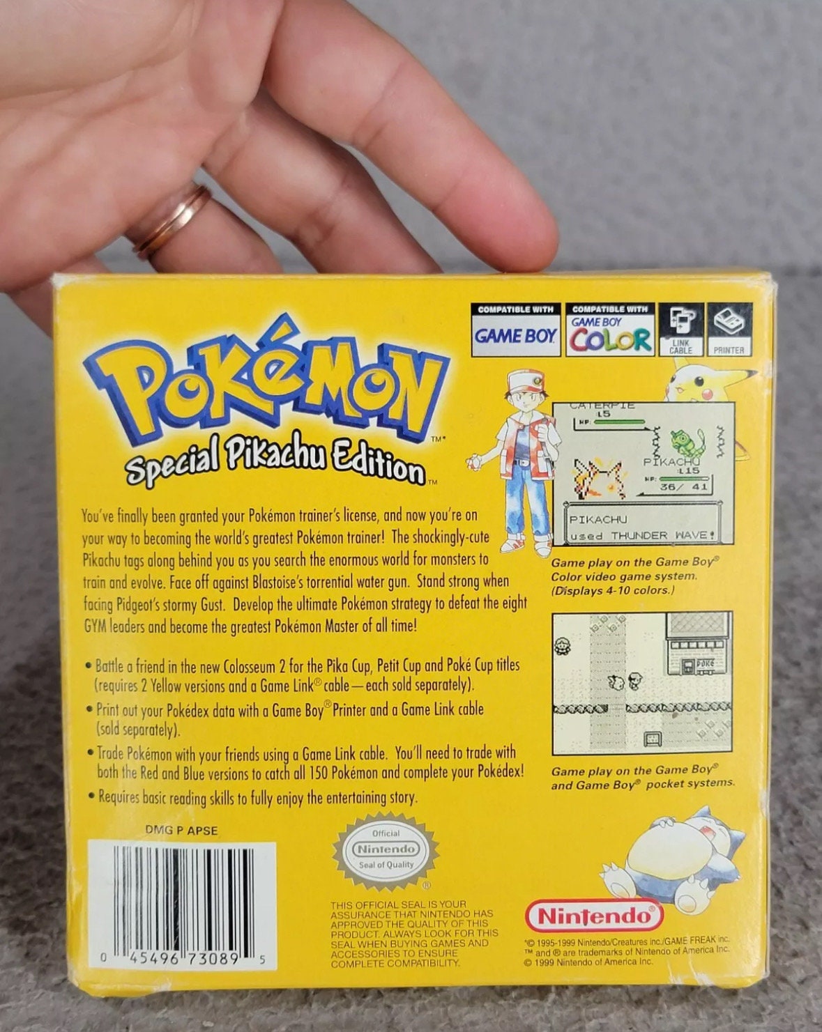 Pokemon Yellow Game Boy Color With Box, Manual, Pokemon Games - Etsy