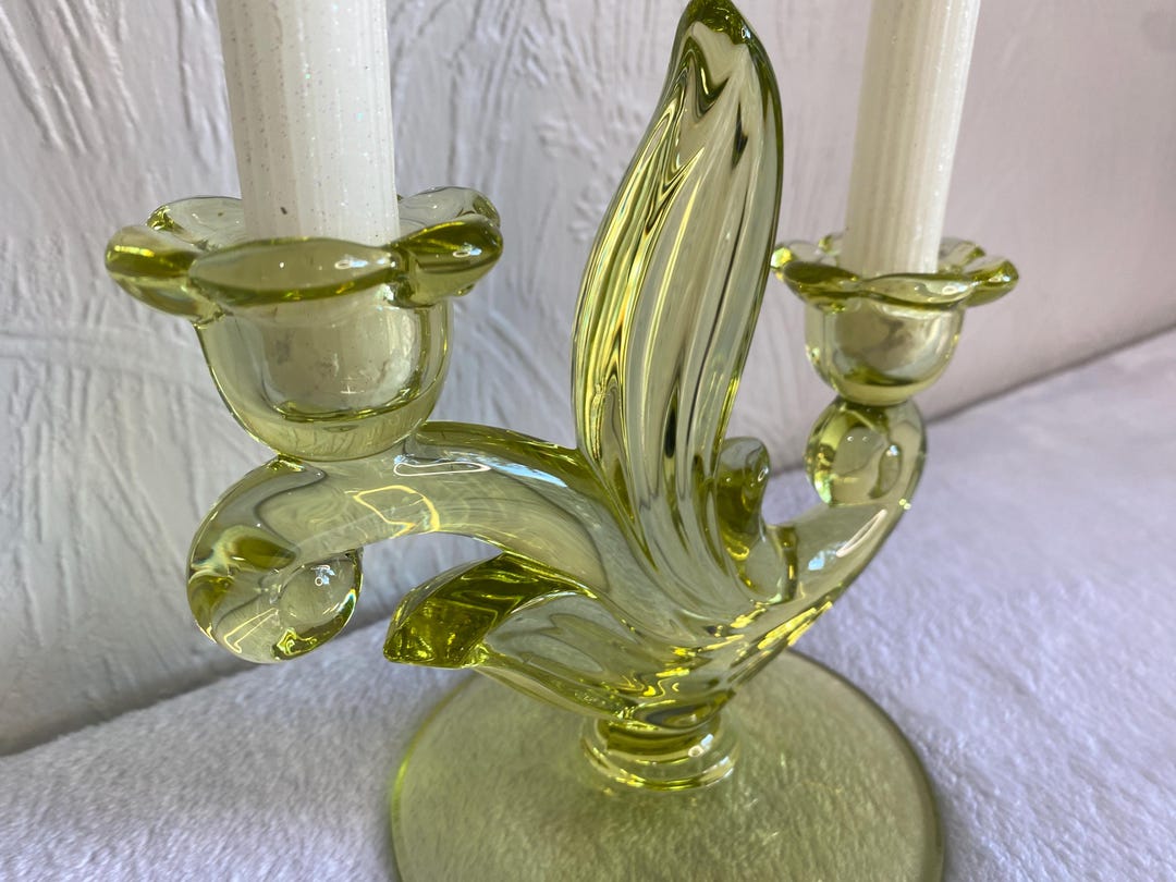 Duncan and Miller “canterbury” Candle Holder Pale Green Rare Color ...