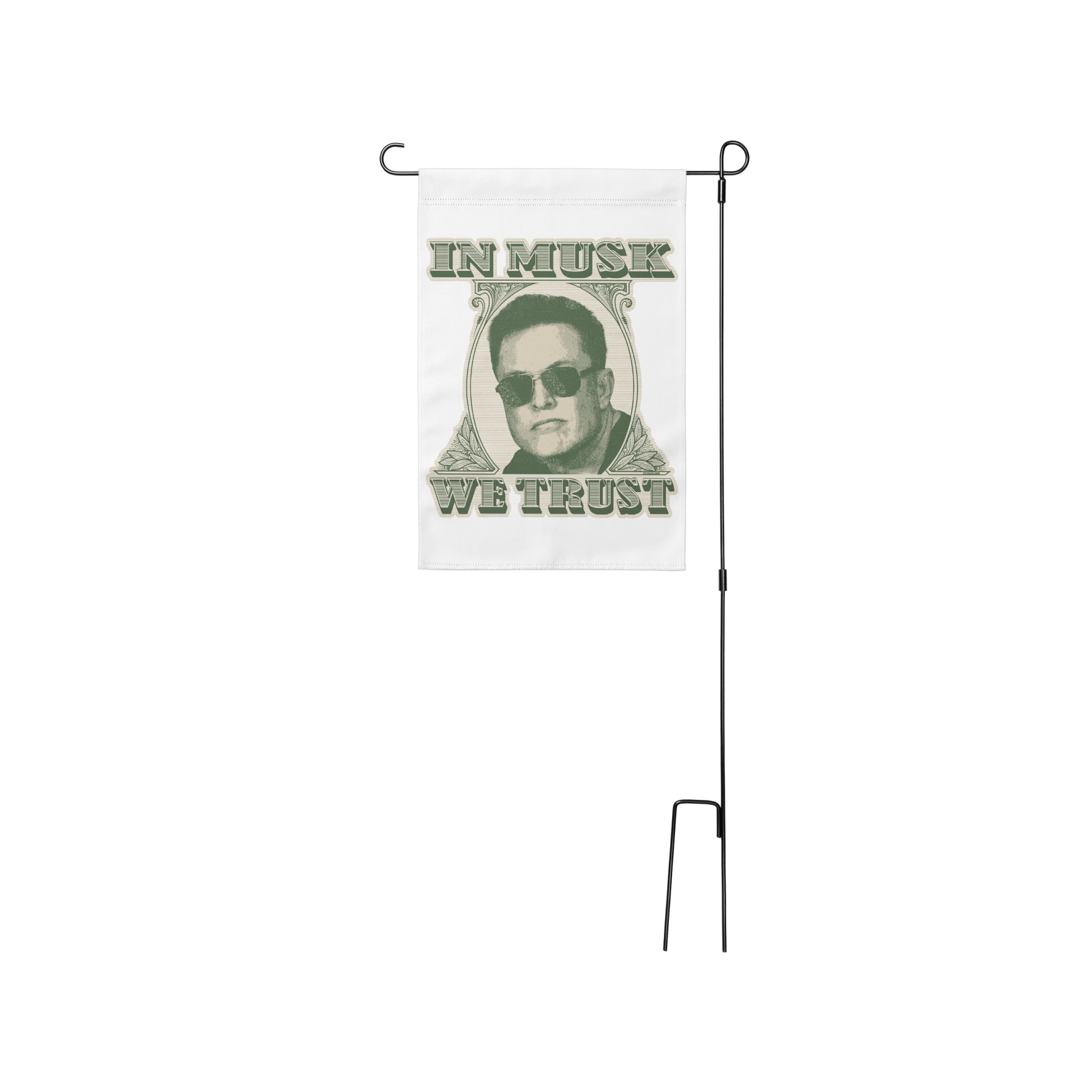 Elon Musk Garden Flag: "in Musk We Trust" Banner With Stand - Etsy