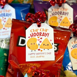 Chip Chip Hooray Valentine Gift Tags Kids Valentine Cards Potato Chip ...