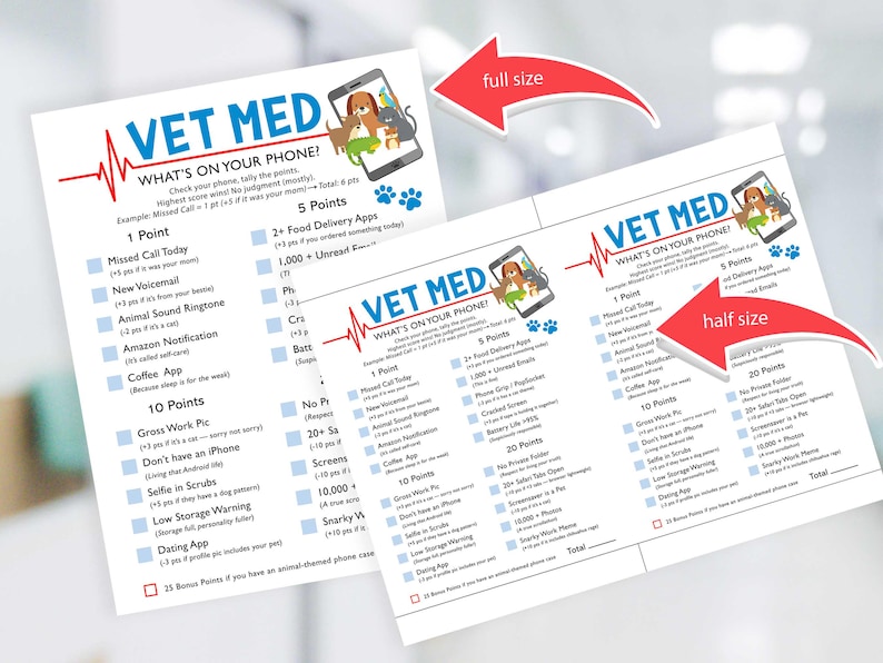 What's on Your Phone | Vet Tech Game | Vet Tech Icebreaker | Vet Tech ...