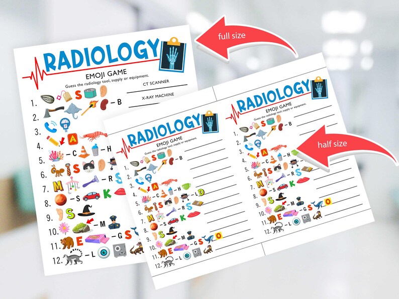 Radiology Emoji Game | Rad Tech Game | Radiology Game | Rad Tech ...