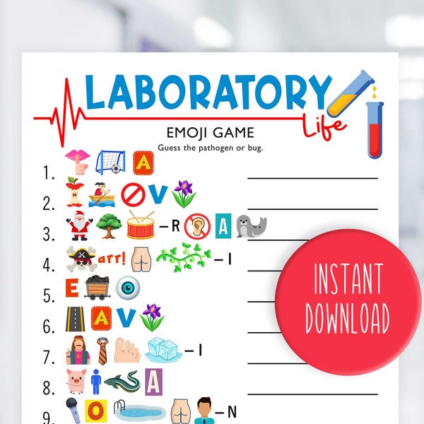 Lab Week Pictionary - Etsy