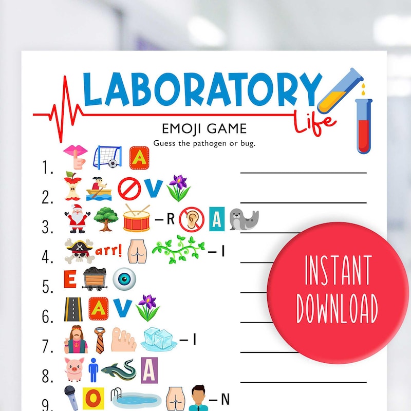 Lab Week Pictionary - Etsy