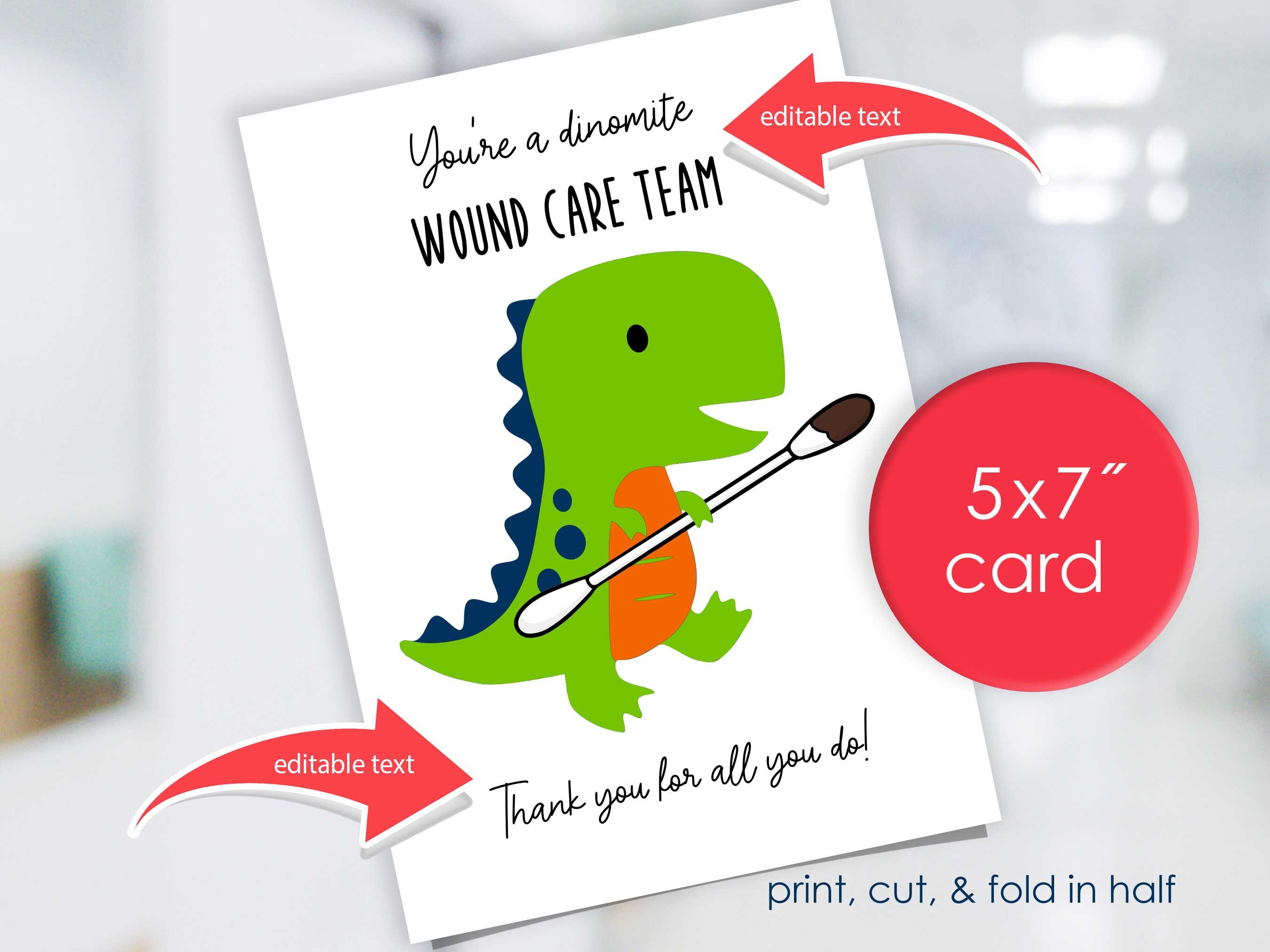 Wound Care Nurse Appreciation Card - Wound Care Nurse Thank You Card ...