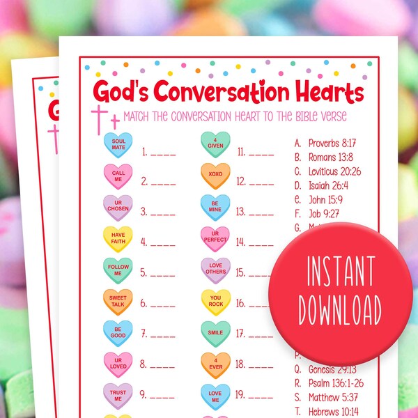 Bible Valentine Games - Etsy
