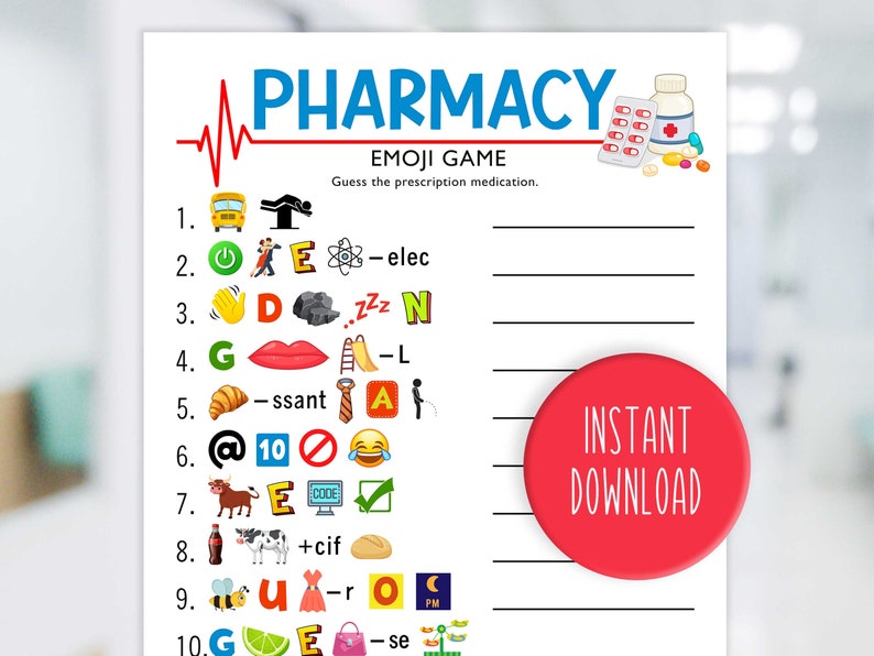 Medication Game | Pharmacy Game | Nurse Game | Pharmacy Emoji Game ...
