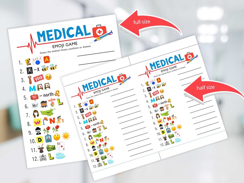 Medical Emoji Game - Disease Emoji Game - Healthcare Emoji Game ...
