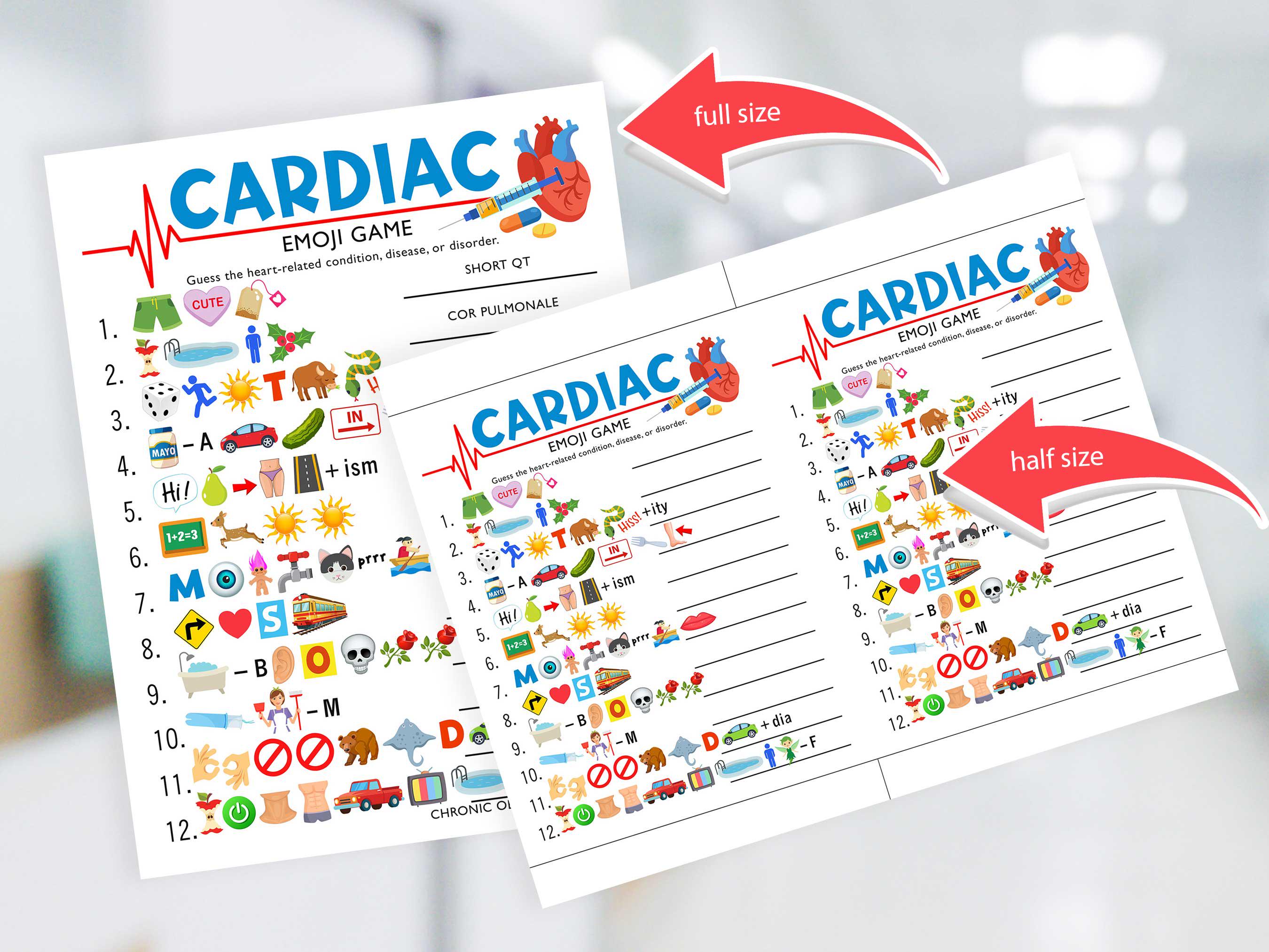 Cardiac Conditions Game | Cardiovascular Emoji Game | Cardiovascular ...