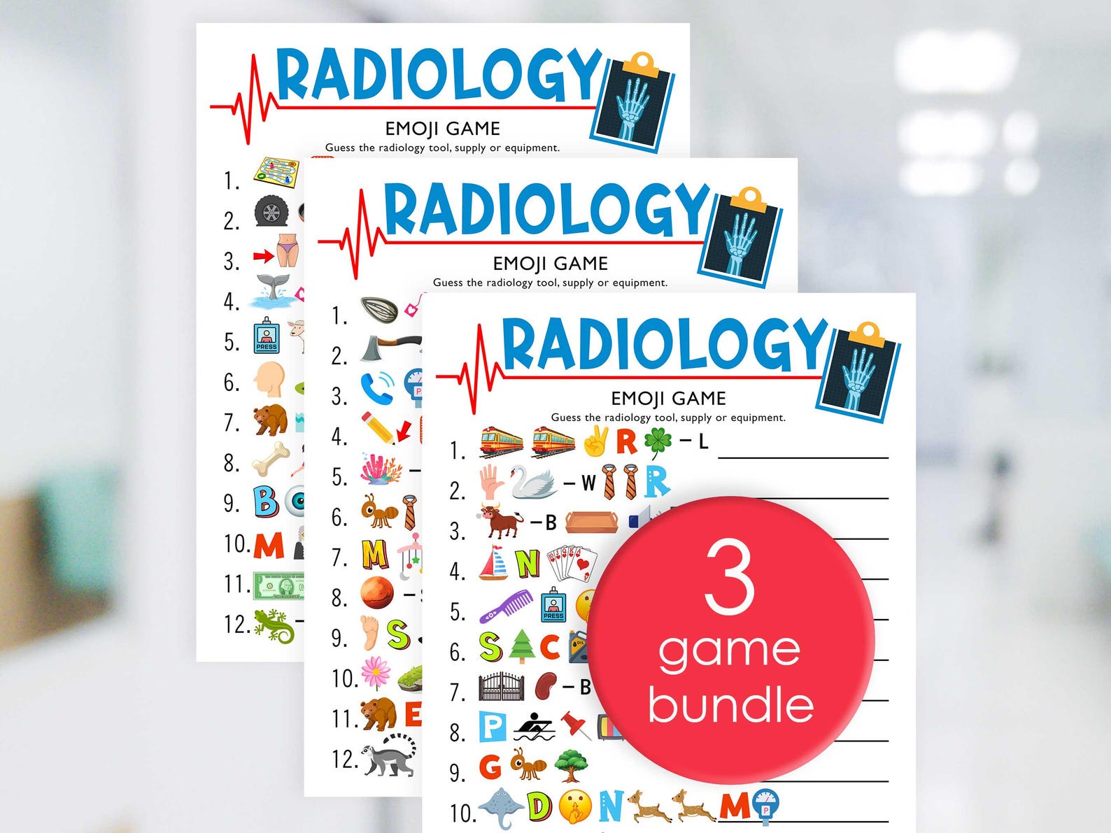 Radiology Emoji Game | Rad Tech Game | Radiology Game | Rad Tech ...