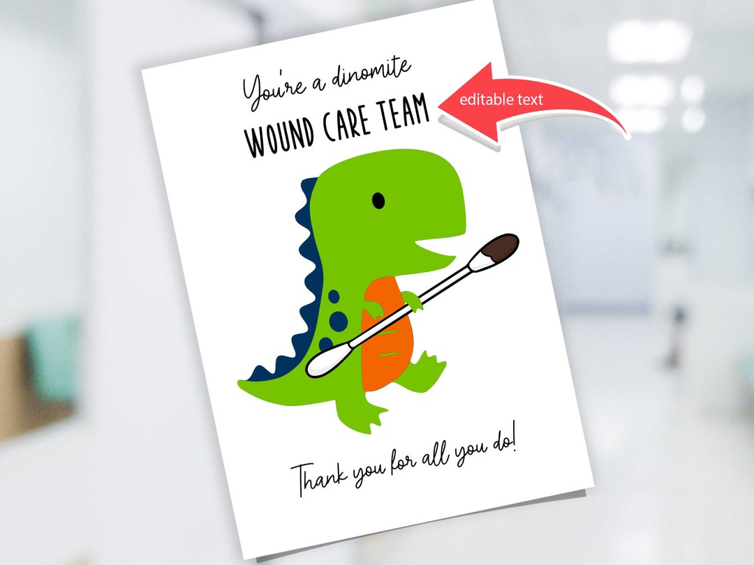 Wound Care Nurse Appreciation Card - Wound Care Nurse Thank You Card ...