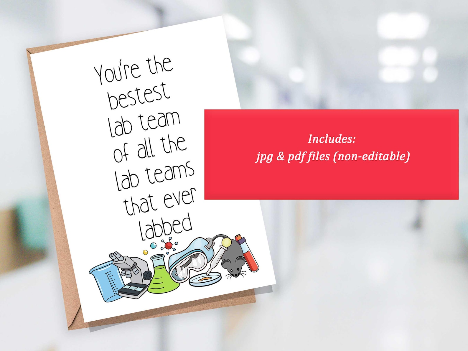 Lab Tech Card - Lab Scientist Card - Lab Technician Card - Lab Tech ...