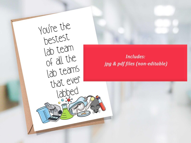 Lab Tech Card - Lab Scientist Card - Lab Technician Card - Lab Tech ...