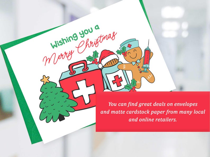 Nurse Christmas Card - Healthcare Christmas Card - Medical Christmas ...