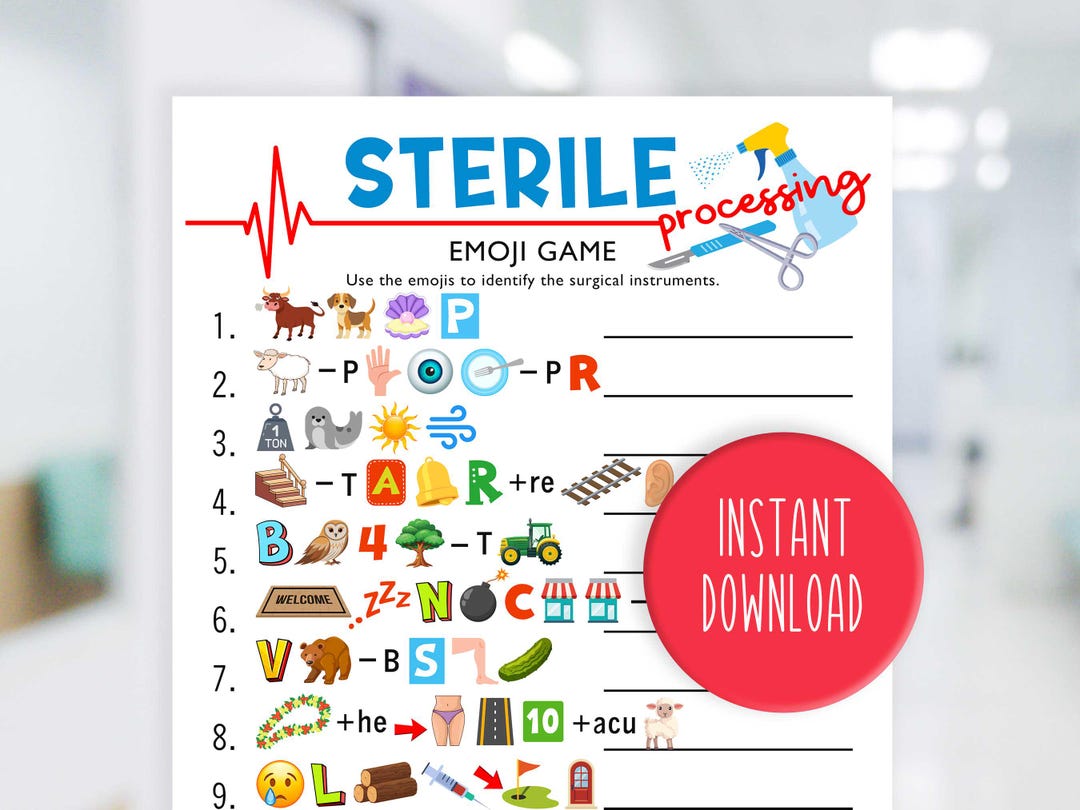 SPD Surgical Instruments Emoji Game | Sterile Processor Game | Sterile ...