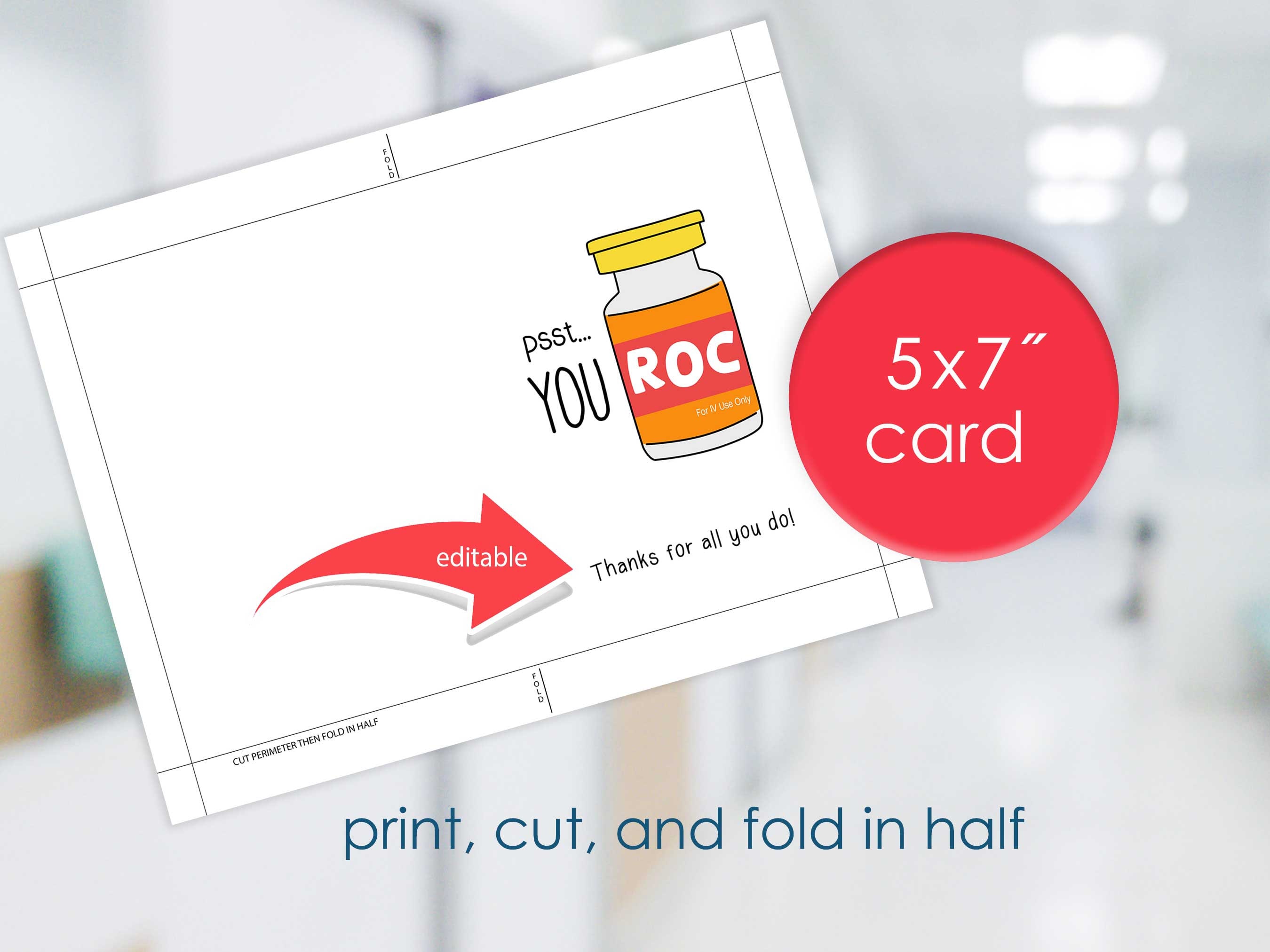 Nurse Thank You Card - Anesthesiologist Card - Nurse Appreciation Card ...