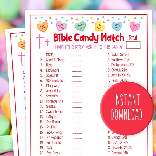 Bible Valentine Games - Etsy