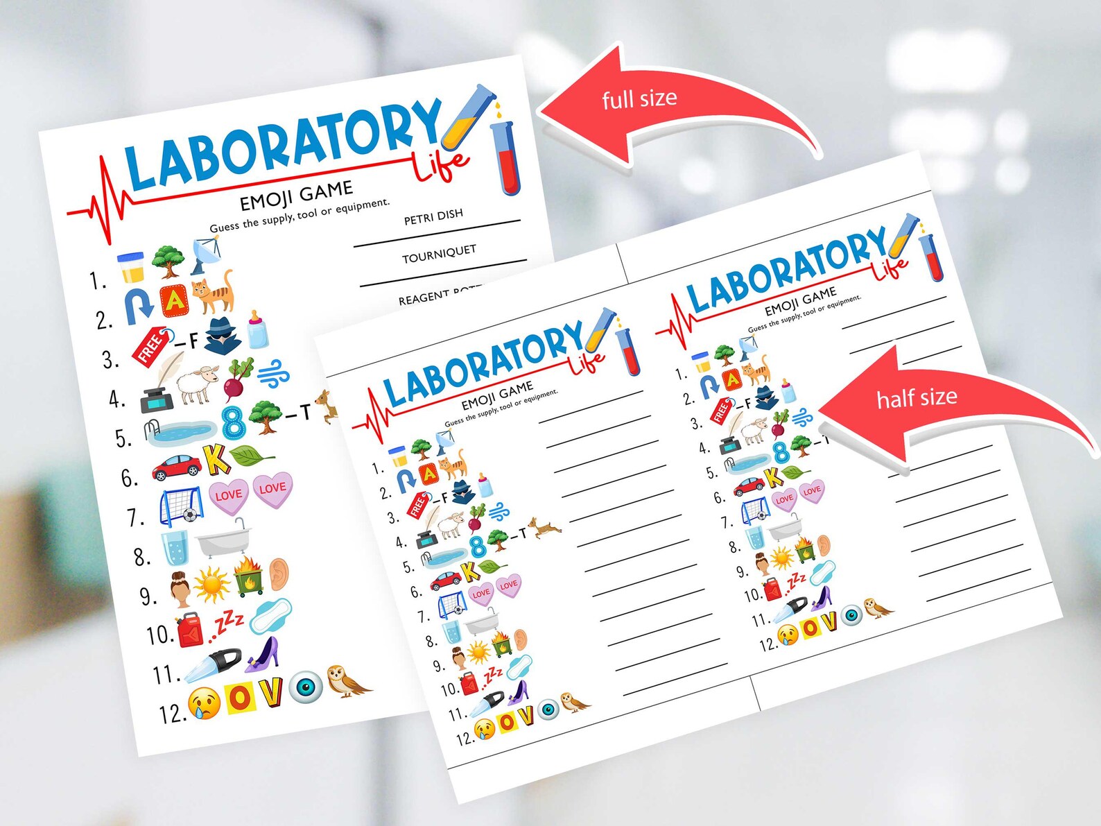 Lab Game Bundle | Lab Tests Emoji Game | Lab Game | Pathogens Emoji ...