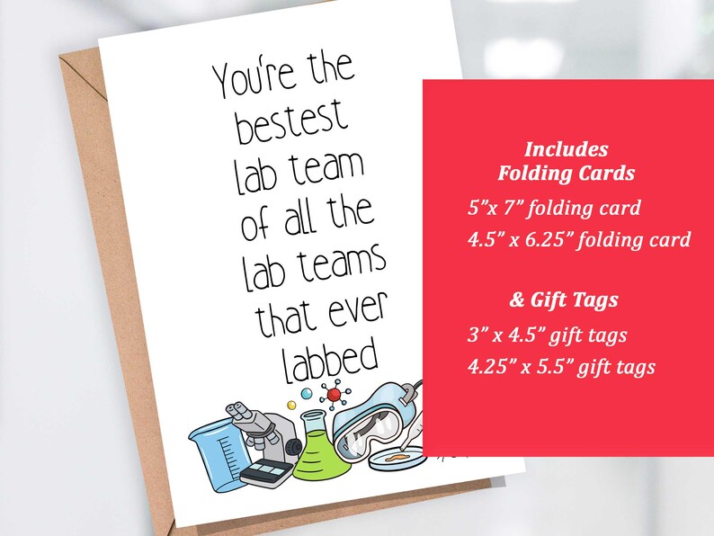 Lab Tech Card - Lab Scientist Card - Lab Technician Card - Lab Tech ...