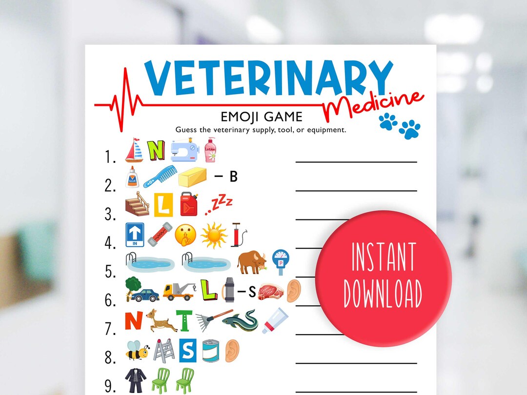 Veterinary Supplies Game | Vet Tech Game | Vet Tech Activity ...