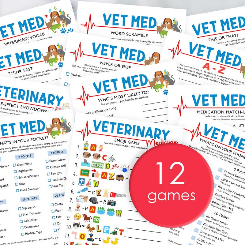 Games for Vet Tech Week - Etsy