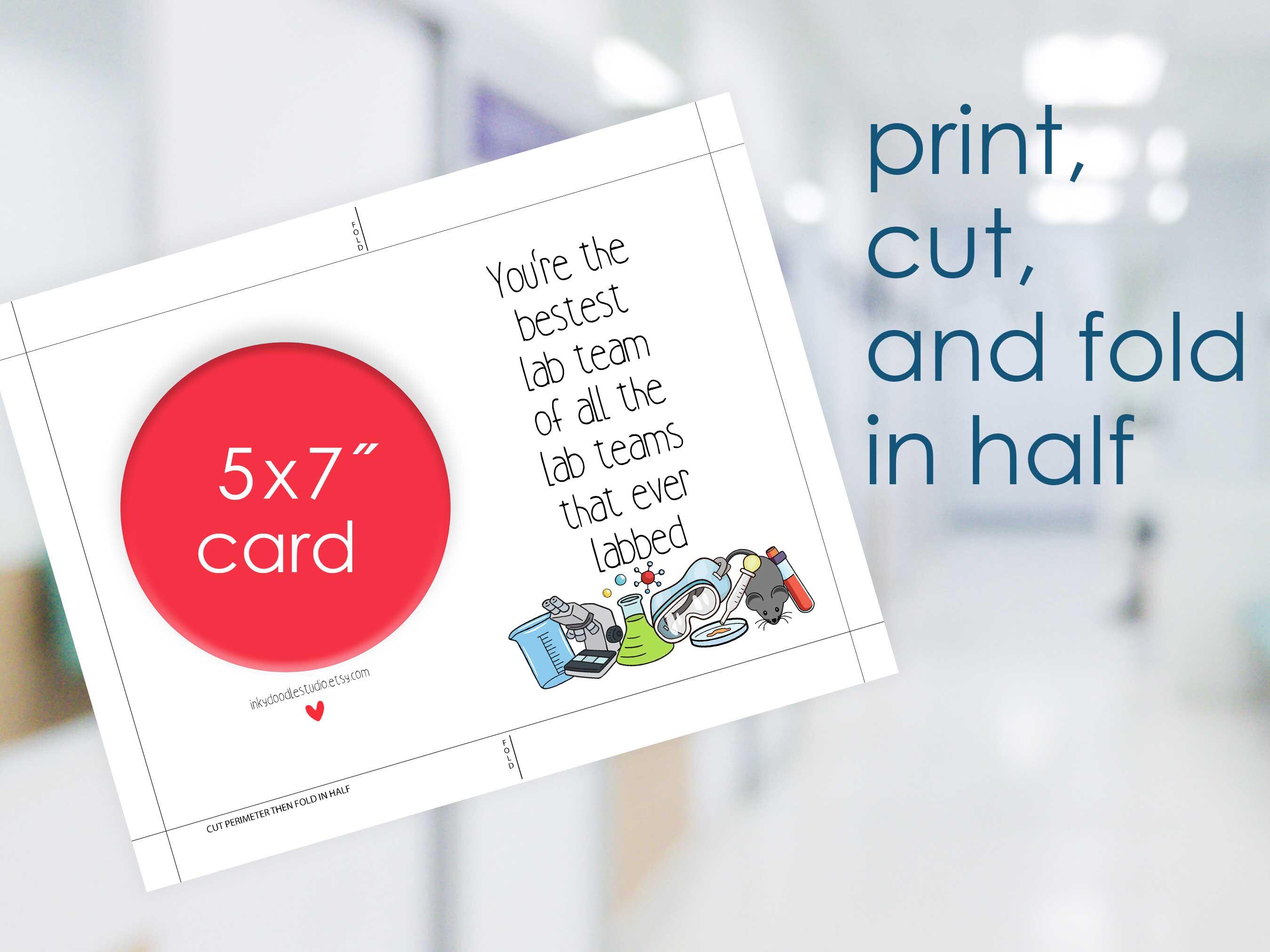 Lab Tech Card - Lab Scientist Card - Lab Technician Card - Lab Tech ...