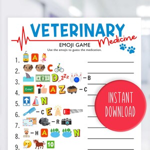 Veterinary Medication Game | Vet Tech Game | Vet Tech Icebreaker | Vet ...