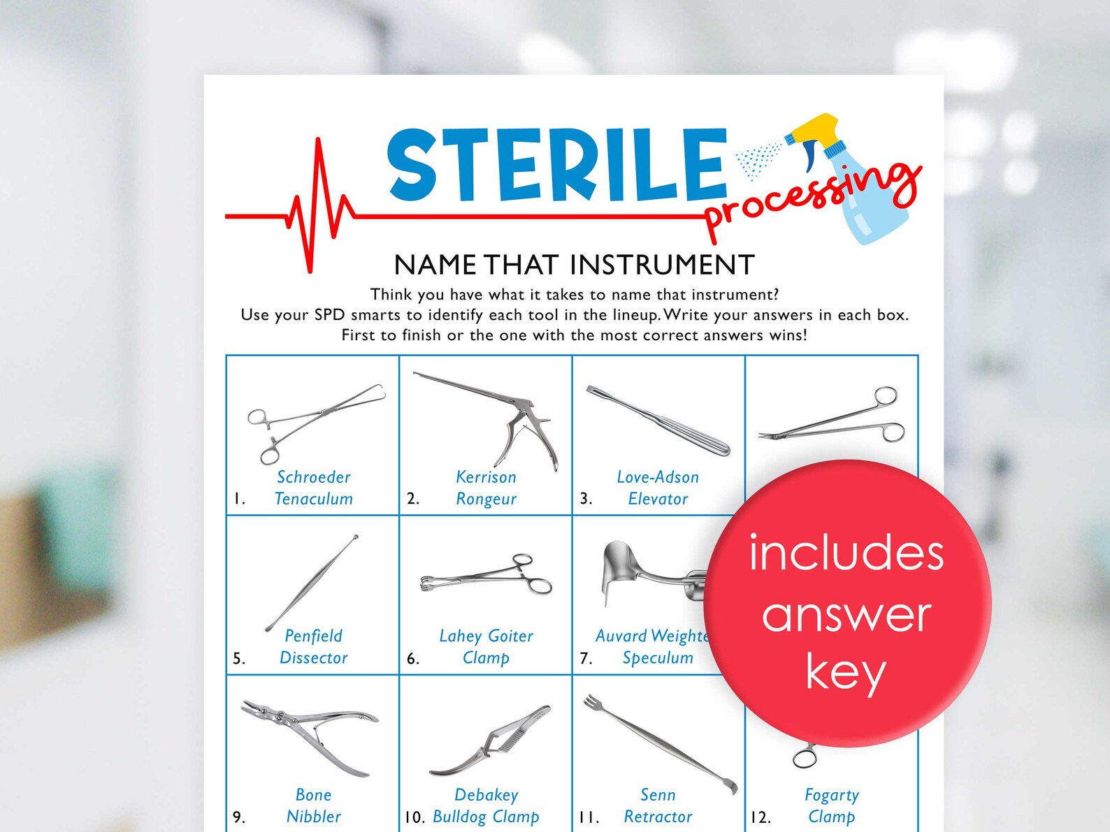Surgical Instrument Game | SPD Game | Sterile Processor Game | Sterile ...