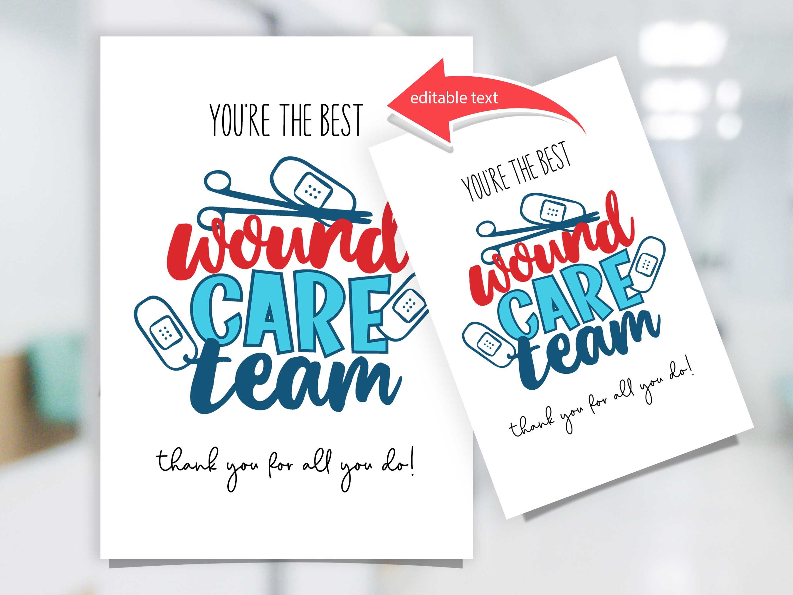 Wound Care Card - Wound Care Nurse Card - Wound Care Nurse Thank You ...