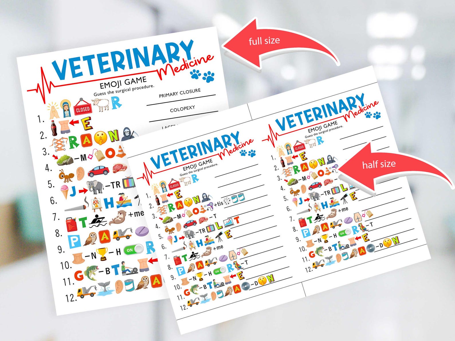 Surgical Procedures Game | Vet Tech Game | Vet Tech Icebreaker | Vet ...
