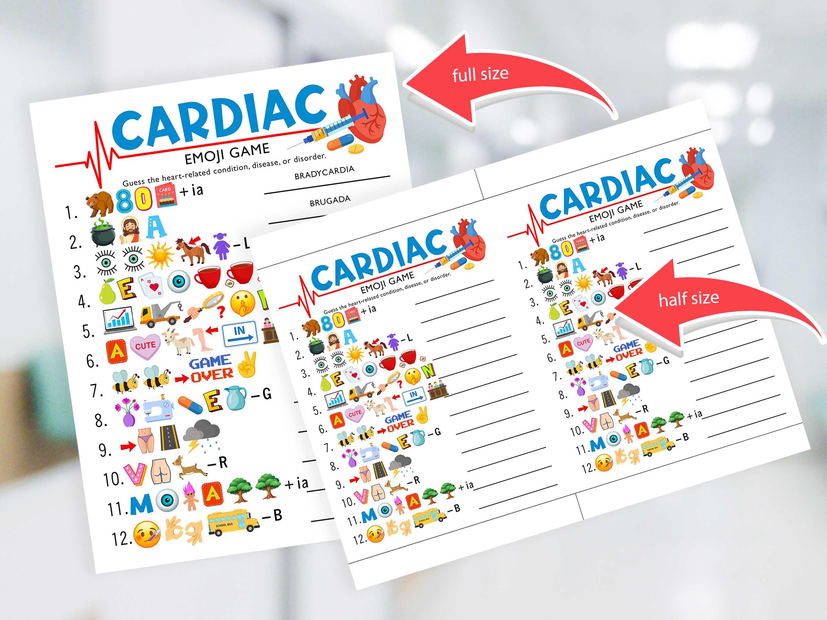 Cardiac Conditions Game | Cardiovascular Emoji Game | Cardiovascular ...