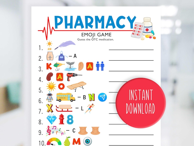 Pharmacy Game | Pharmacy Emoji Game | Healthcare Game | Medical Emoji ...