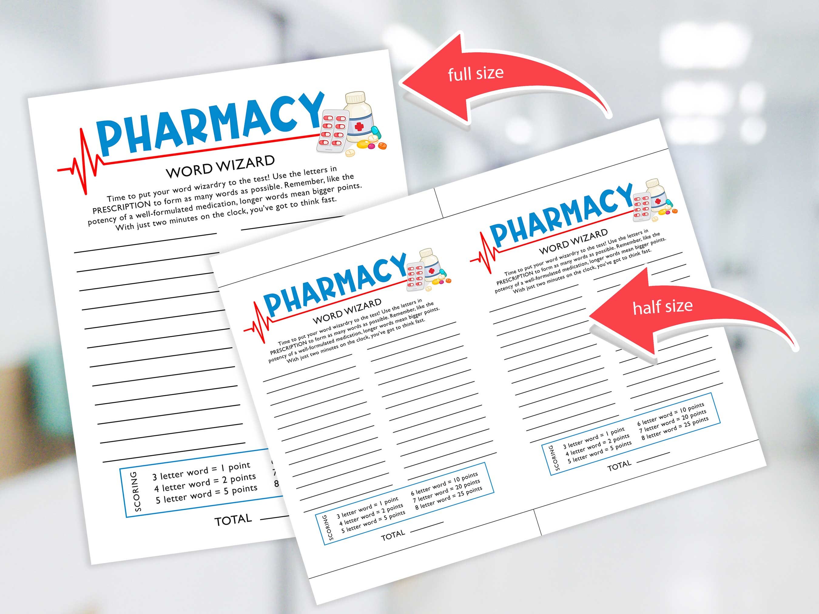 Pharmacy Game - Pharmacy Word Game - Pharmacist Word Game - Pharmacy ...